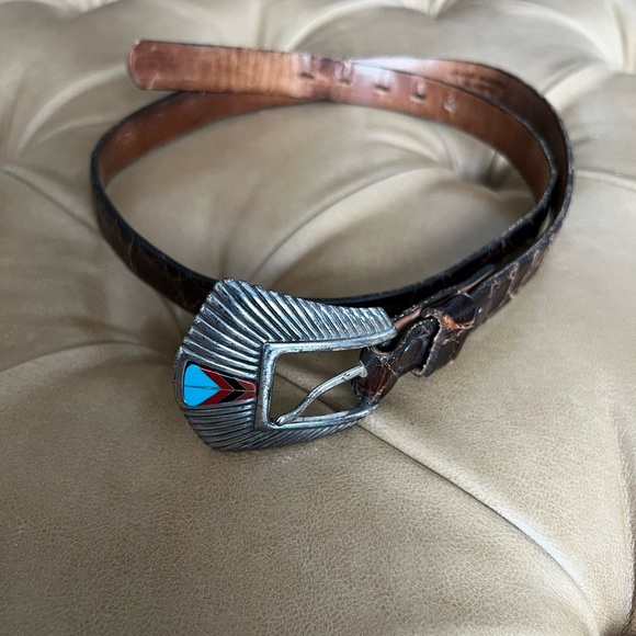 Accessories | Genuine Alligator Leather Western Belt Streve | Poshmark